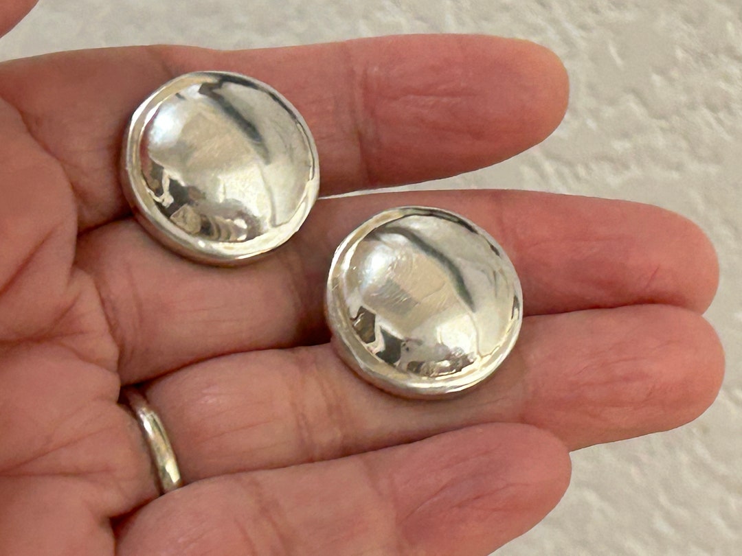 Vintage Sterling Classic Button Design Cufflinks Circa 1970s - Etsy