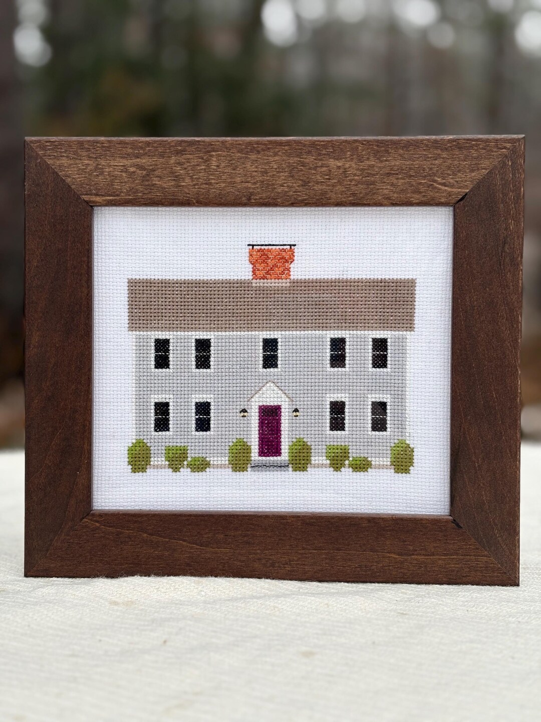 Custom Stitched House Portrait | Cross Stitch | House Warming | Holiday ...