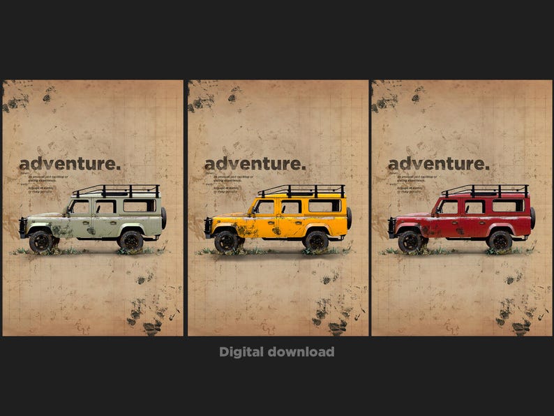 Land Rover Defender Landscape Artwork DIGITAL DOWNLOAD - Print It ...