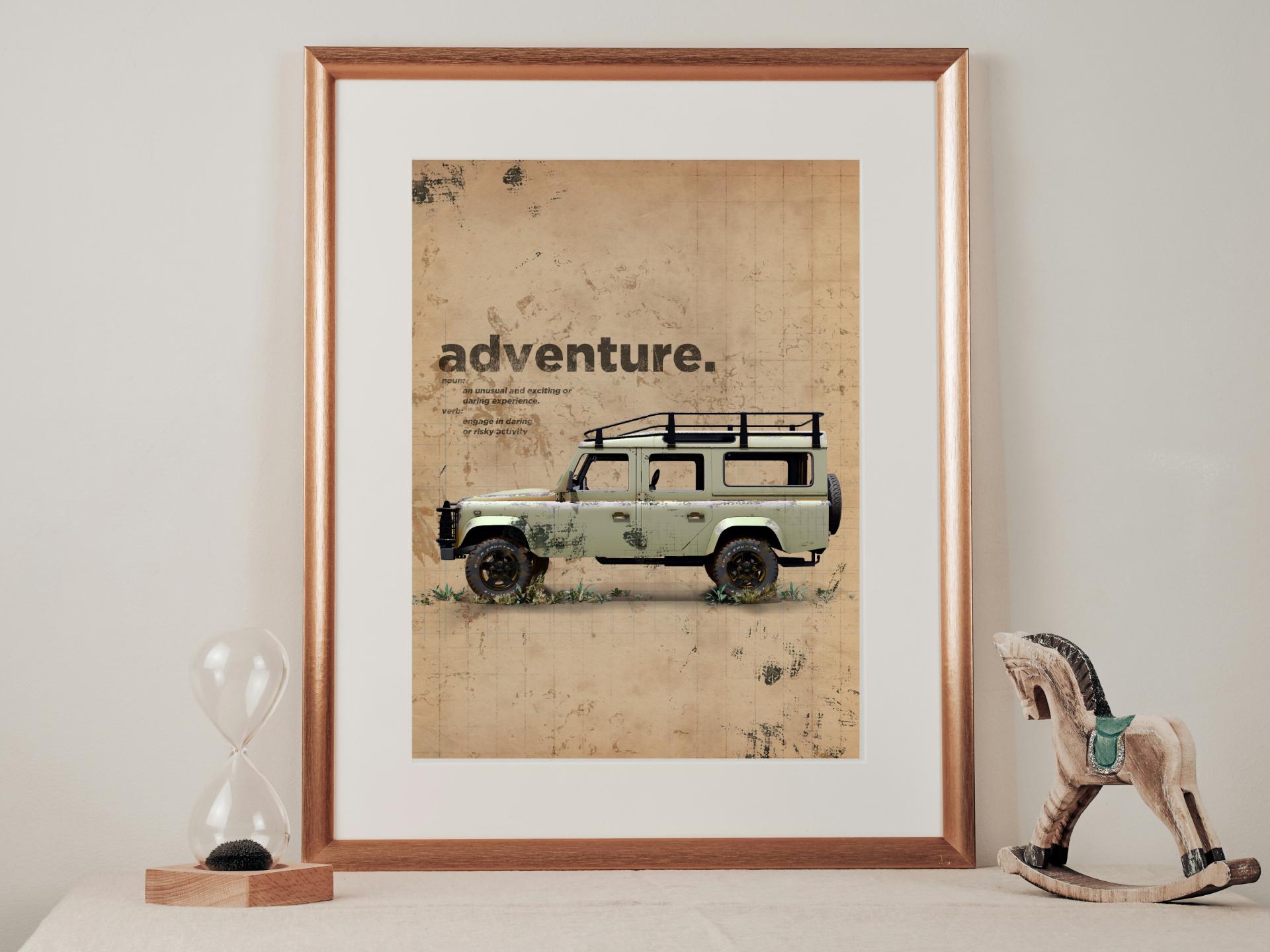 Land Rover Defender Landscape Artwork DIGITAL DOWNLOAD - Print It ...