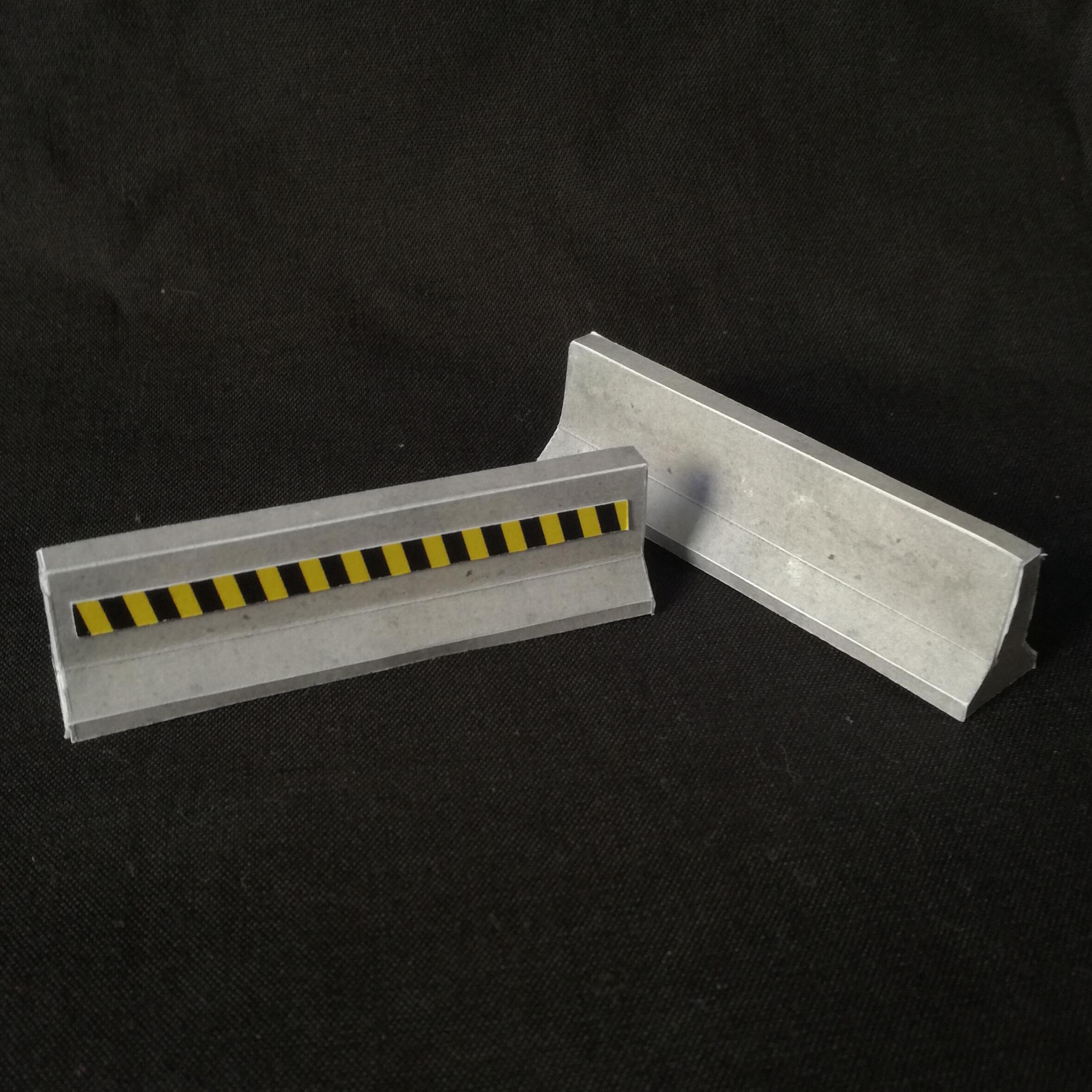 Printable Paper Craft 1-32 and 1-48 Scale Concrete Jersey Barrier PDF ...
