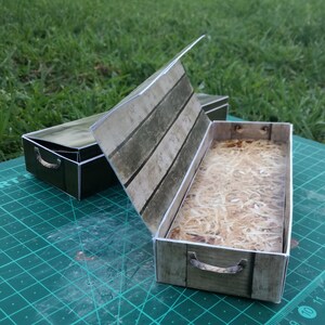 Paper Craft PDF A4 Template Military Army Weapon Crate or Cache for ...