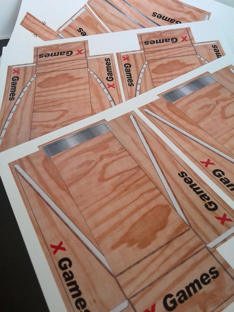 Print It Yourself - Paper Craft Skate Park Ramps for Skateboard ...