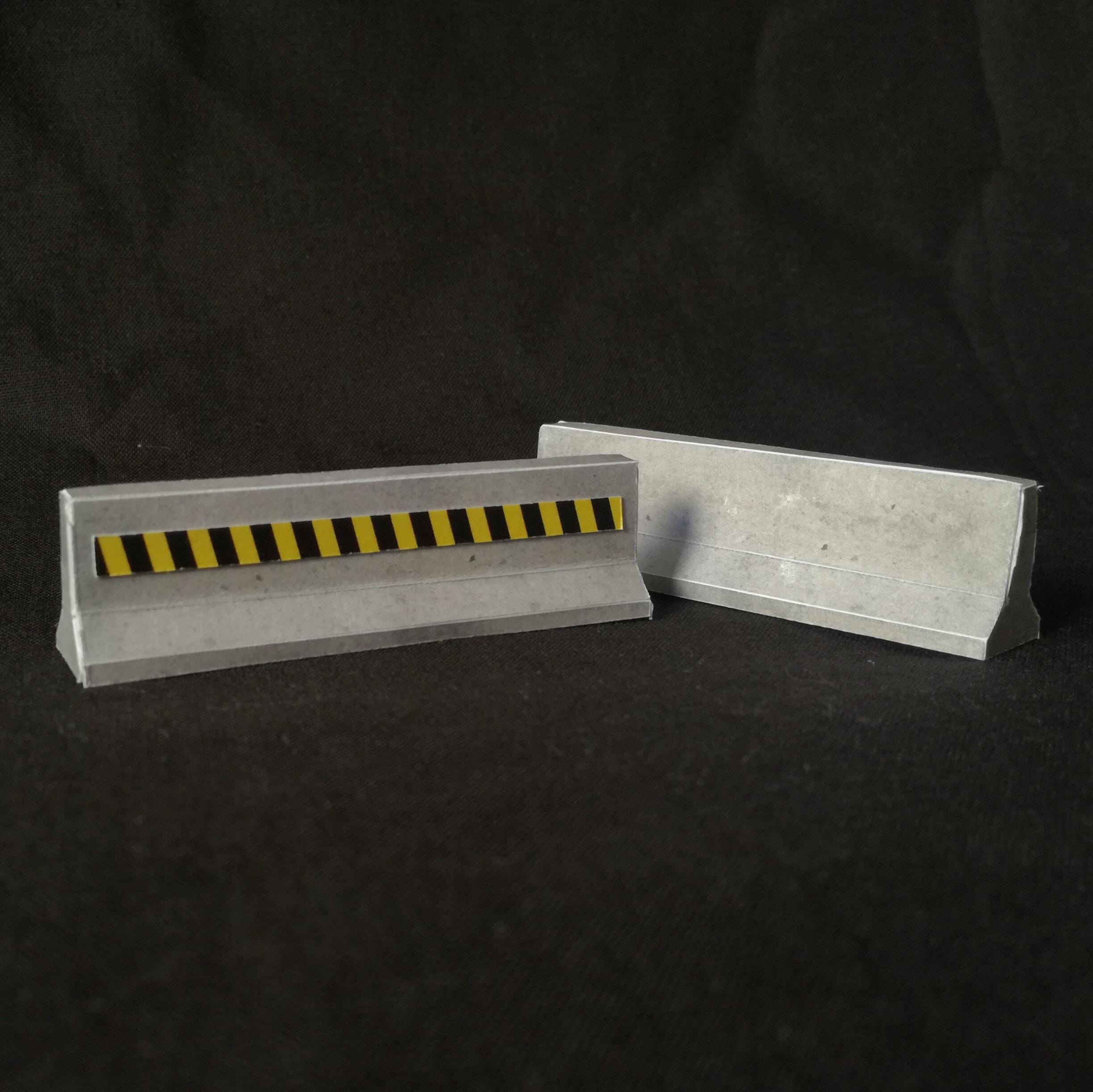 Printable Paper Craft 1-32 and 1-48 Scale Concrete Jersey Barrier PDF ...