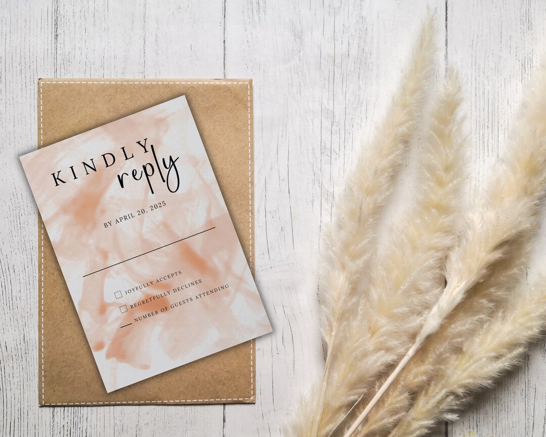 Kindly Reply Card Template Respond to Our Wedding Card Rsvp Card ...