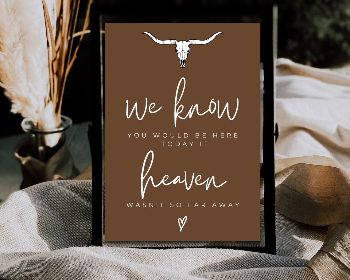 Country Western Wedding Decor Template Western Wedding Signs Memorial ...