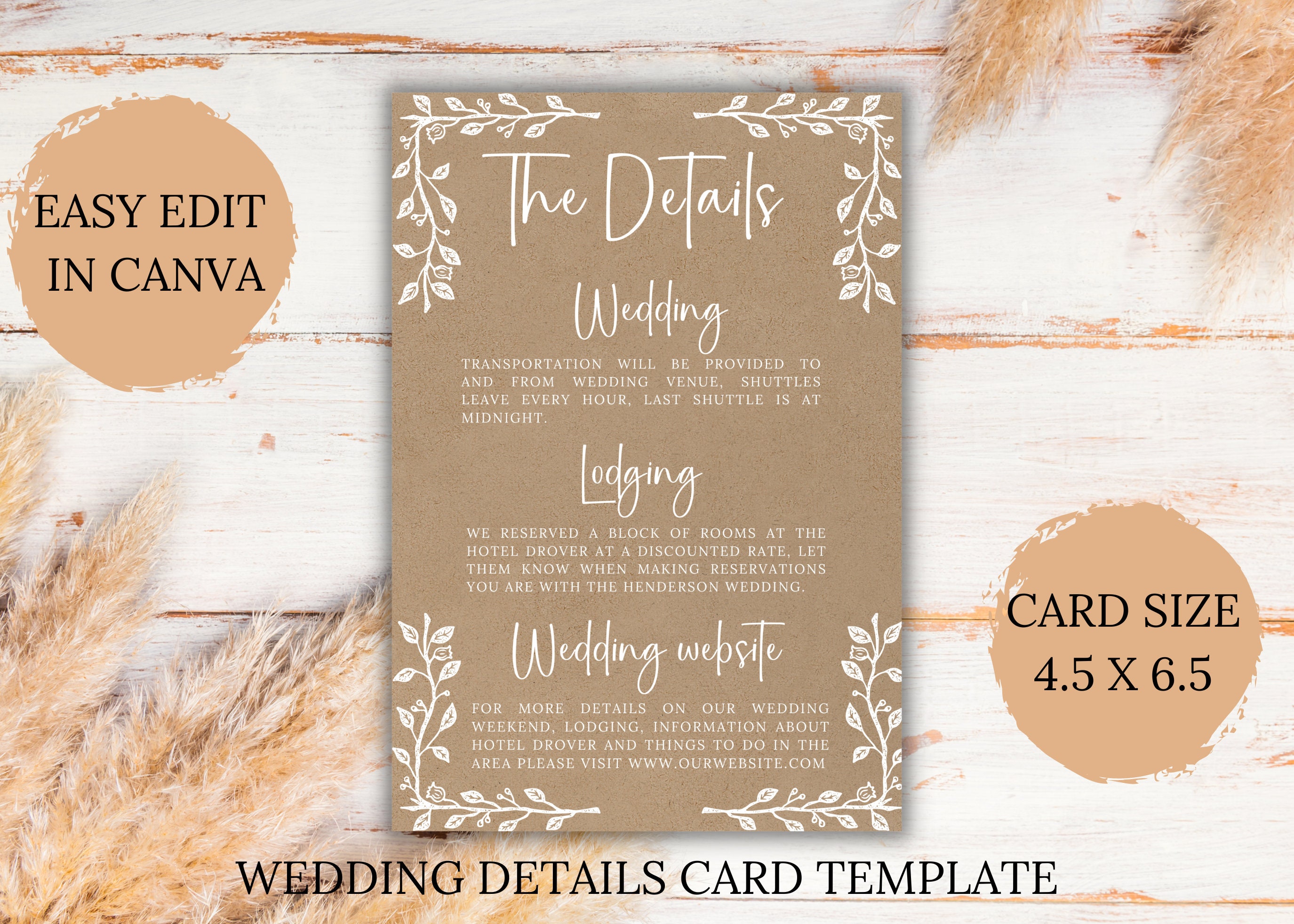 Wedding details card size 60 photos - Astyledwedding.com