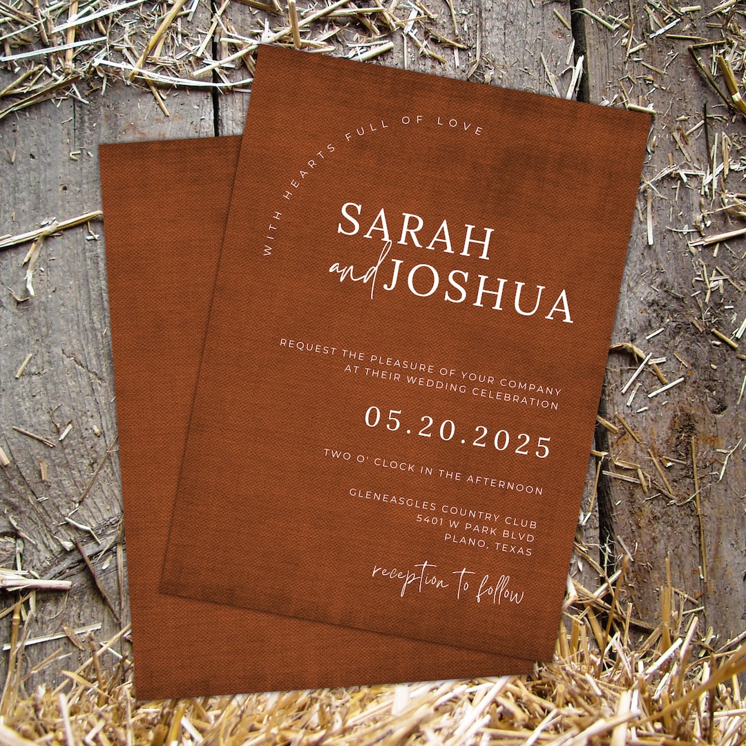 Rustic Wedding Invitation Template Western Wedding Printable Invite ...