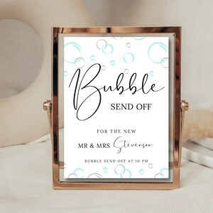 Wedding Bubble Send off Sign Wedding Reception Decorations Wedding Sign ...