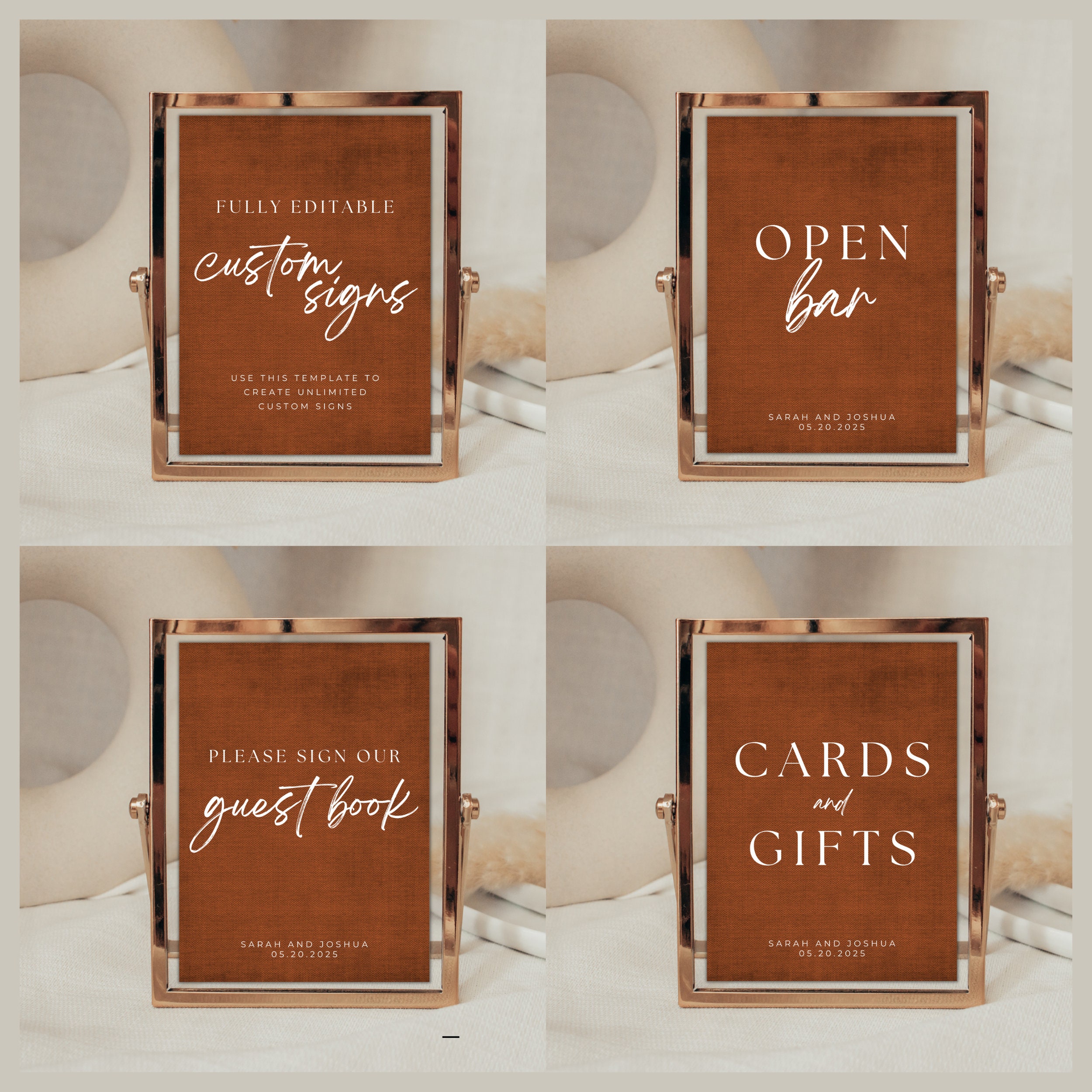 Western Wedding Decor Table Signs Template 5x7 Editable Signs - Etsy