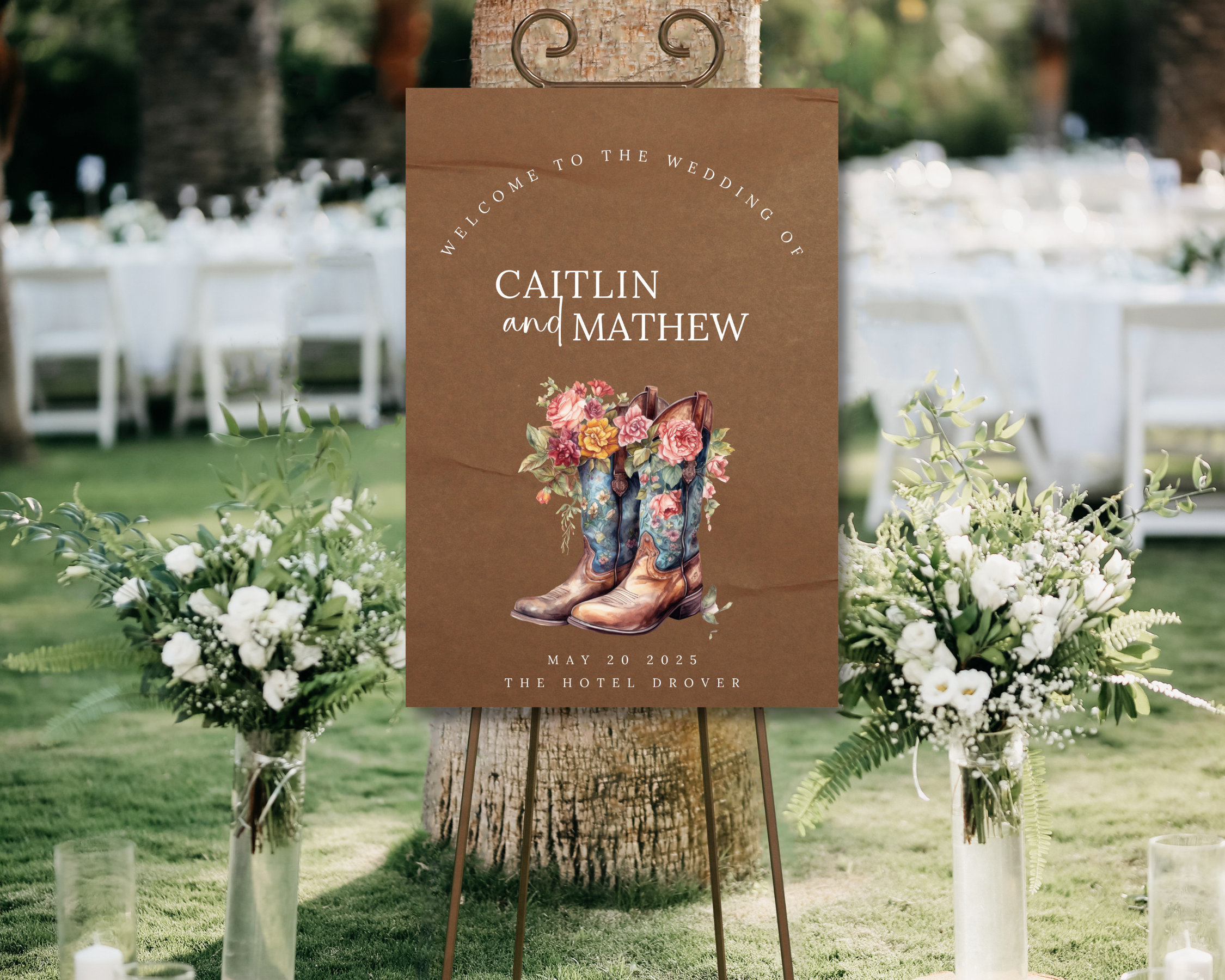 Western Welcome Sign Template Country Western Wedding Sign Western ...