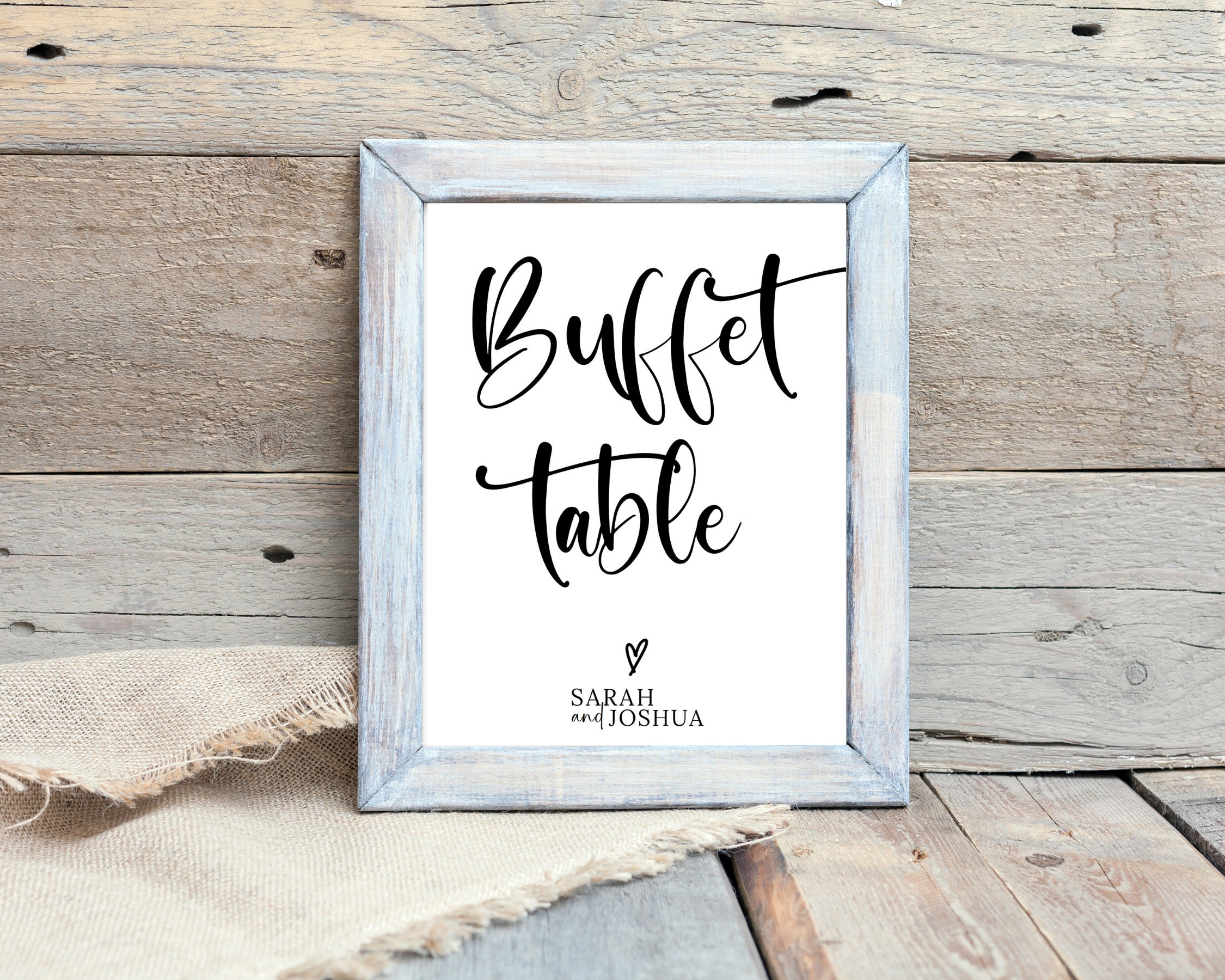 Wedding Reception Table Signs Template Buffet Sign Modern - Etsy
