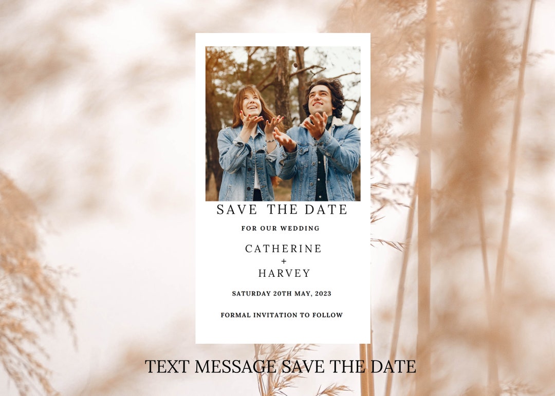 Paperless Save the Date Wedding Announcement Electronic Wedding ...