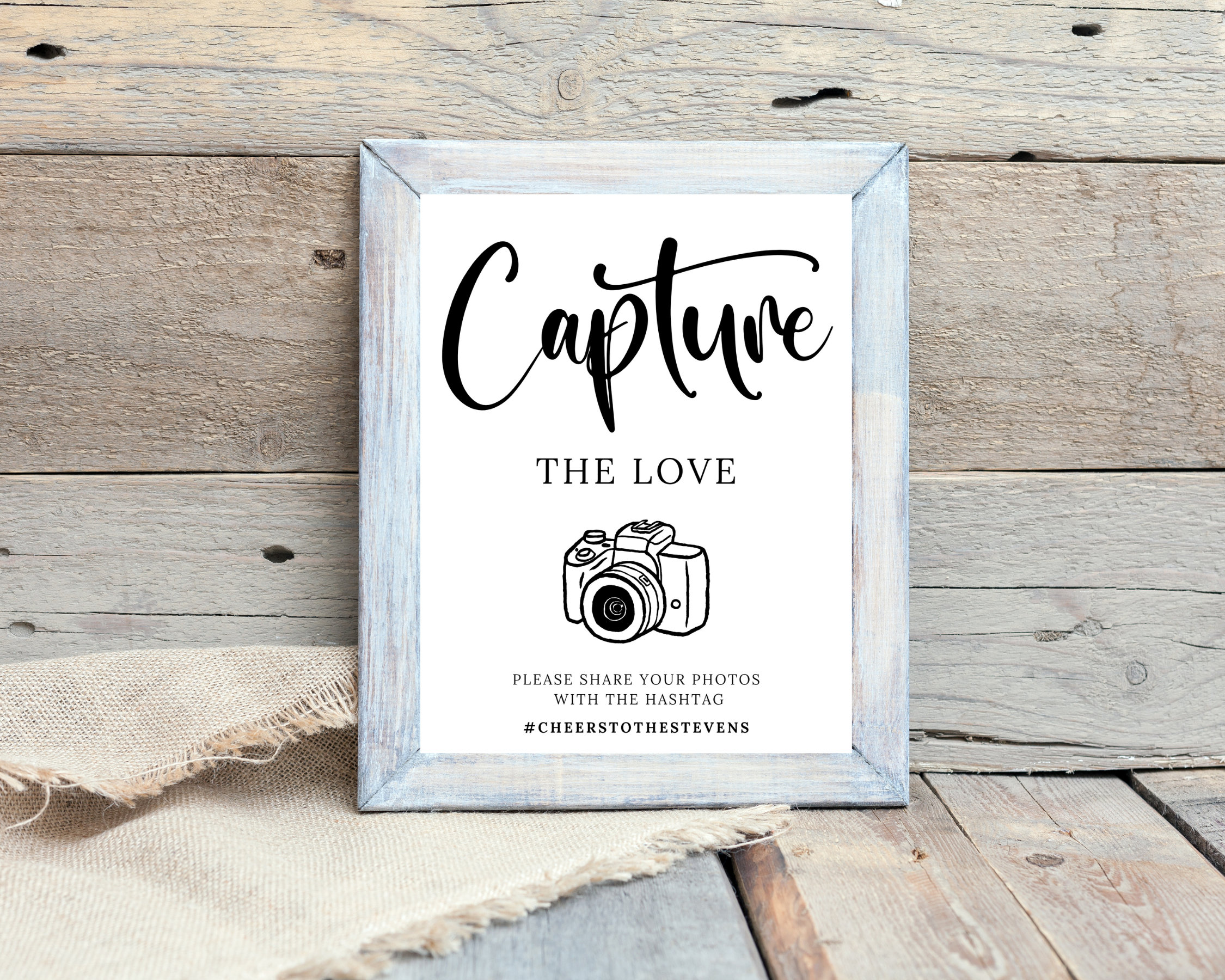 Wedding Event Signage Capture the Love Sign Template 5x7 Table - Etsy