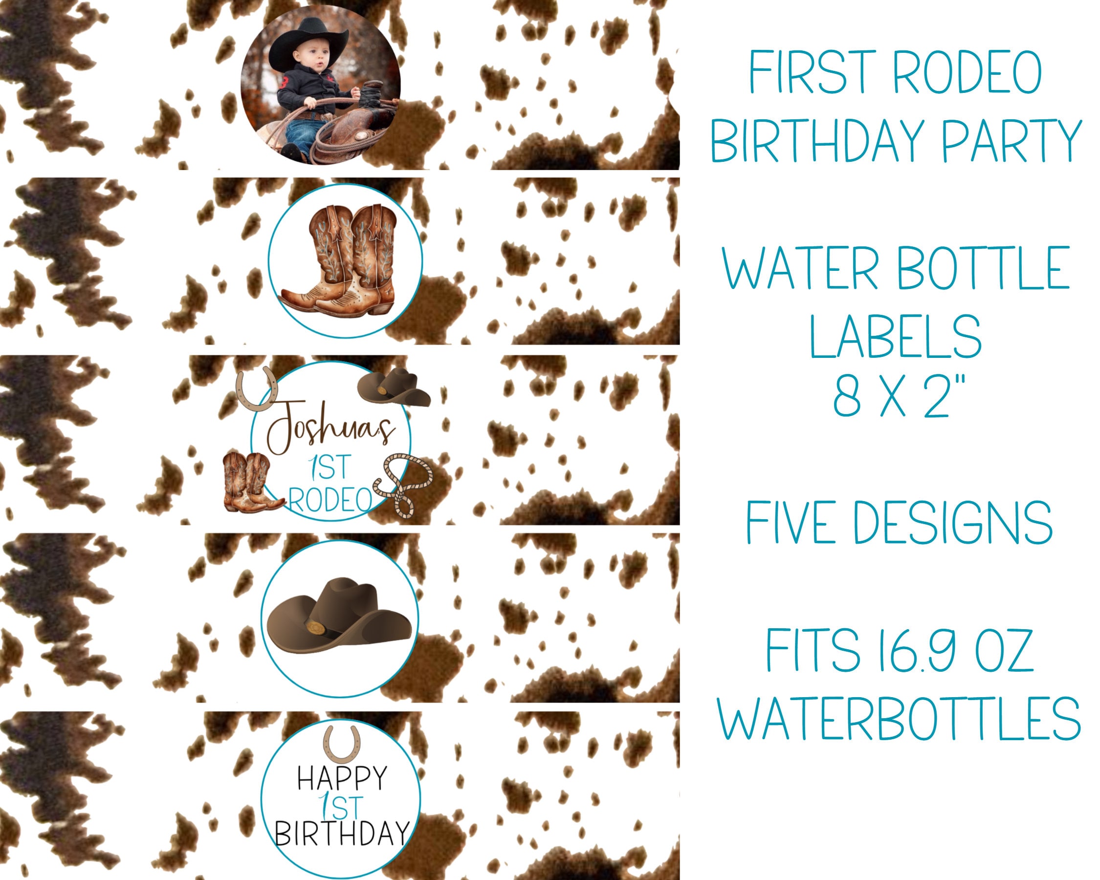 First Rodeo Water Bottle Labels Templates Photo Water Bottle Labels ...