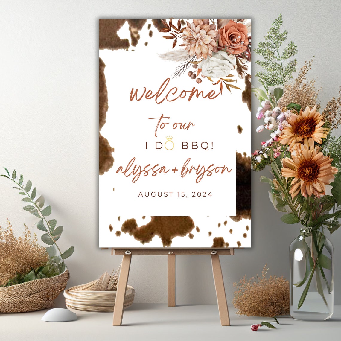 Welcome to Our I Do BBQ Sign Western Wedding Signs Cowboy Welcome Sign ...
