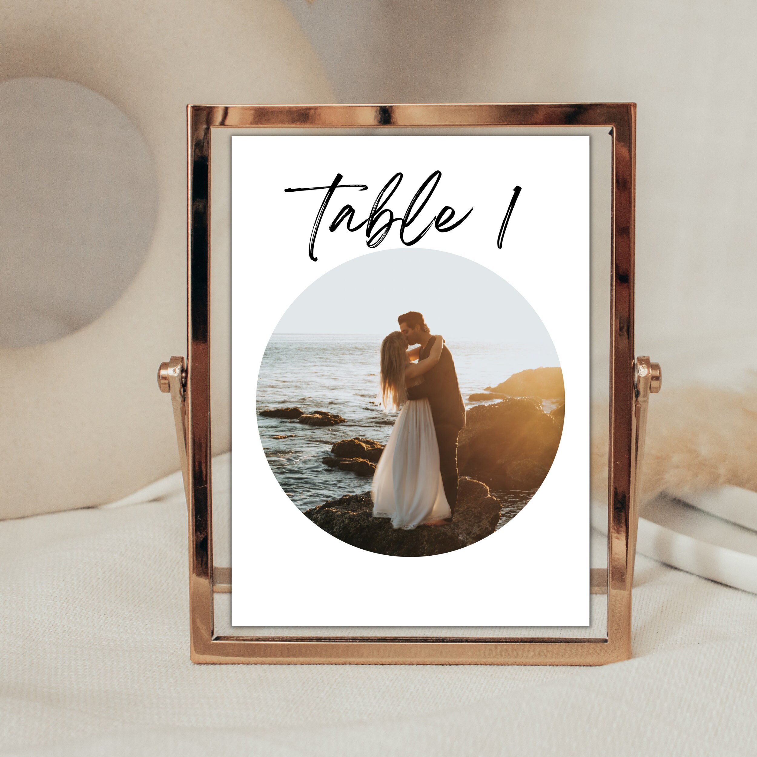 Modern Wedding Seating Assignment Sign Template Photo Table - Etsy