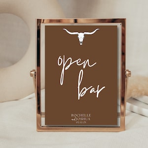 Western Wedding Table Signs Template Southwestern Wedding Decor Instant ...