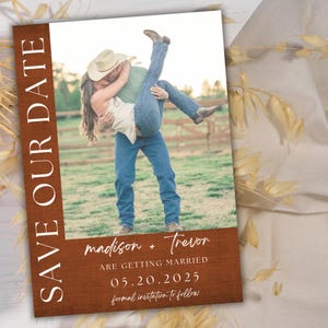 Western Wedding Save the Date Template Cowboy Wedding Save the Date ...