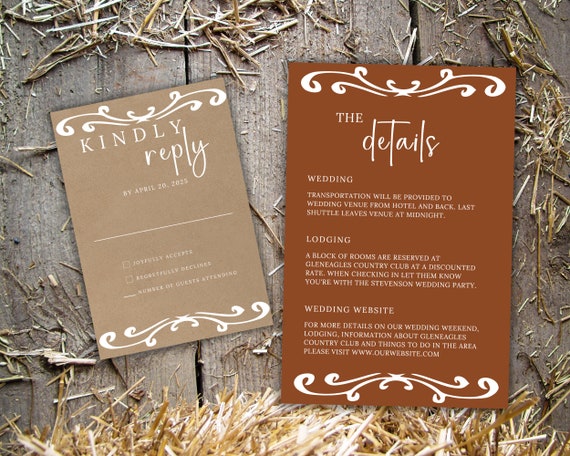 Western Wedding Wording The Wrangler Invitation Suite — Summit