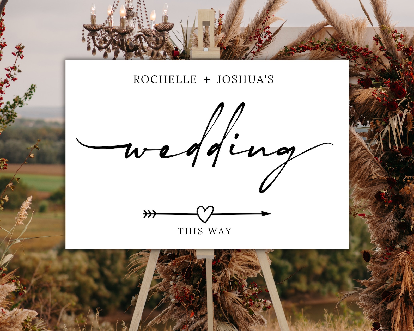 Wedding This Way Sign Template Wedding Signs Diy Wedding Signs Instant ...