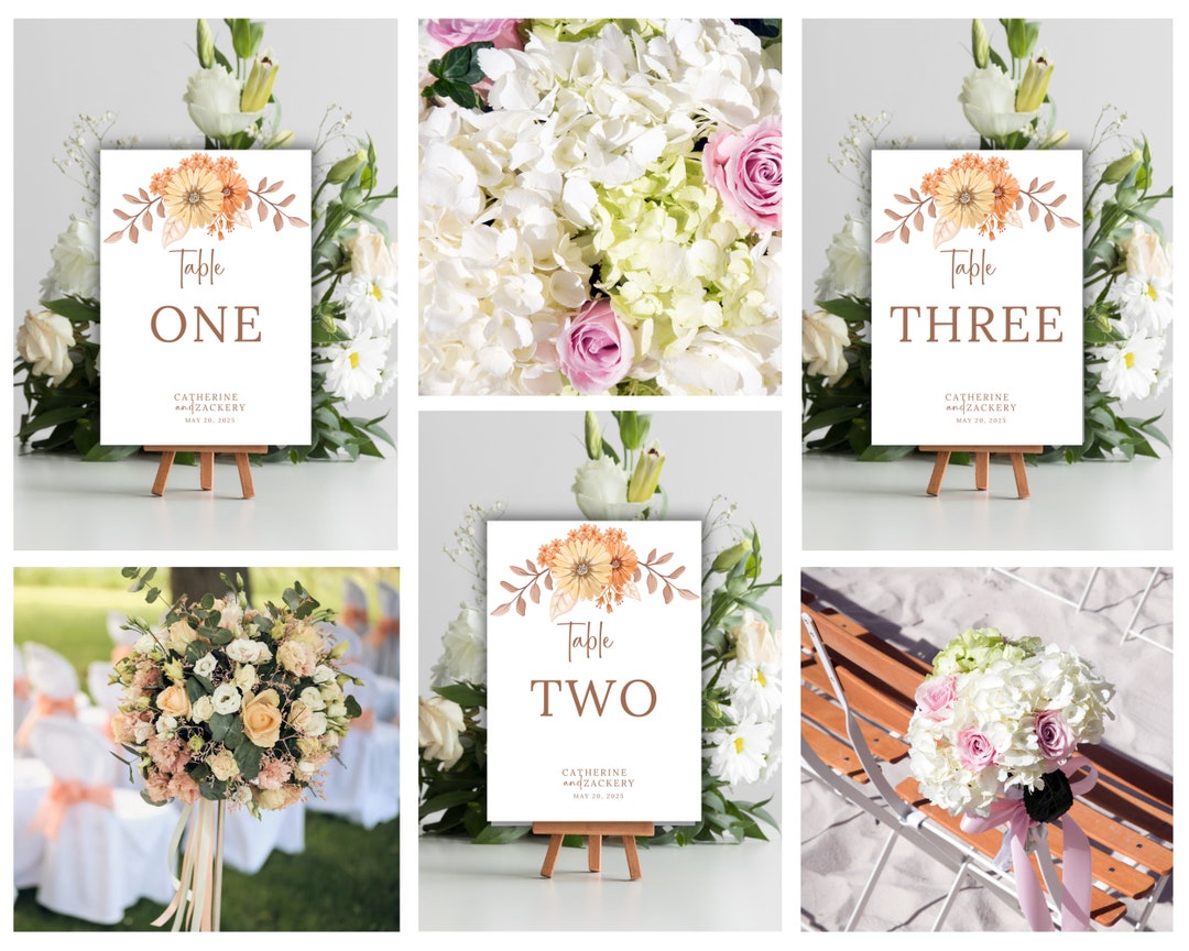 Wedding Reception Table Number Seat Assignment Numbers Reception Table ...