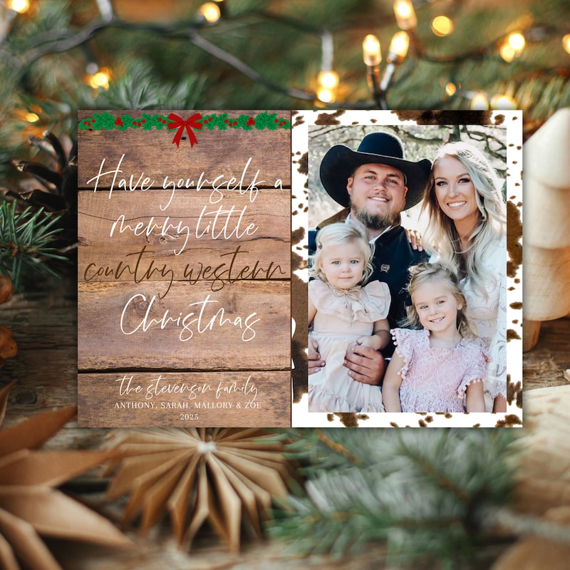 Rustic Holiday Cards - Etsy