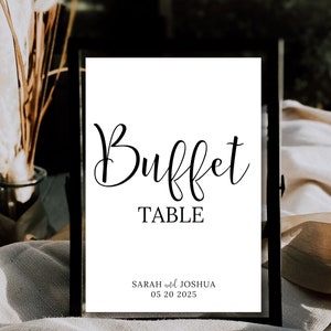 Buffet Sign Template Wedding Reception Buffet Sign Instant Download ...
