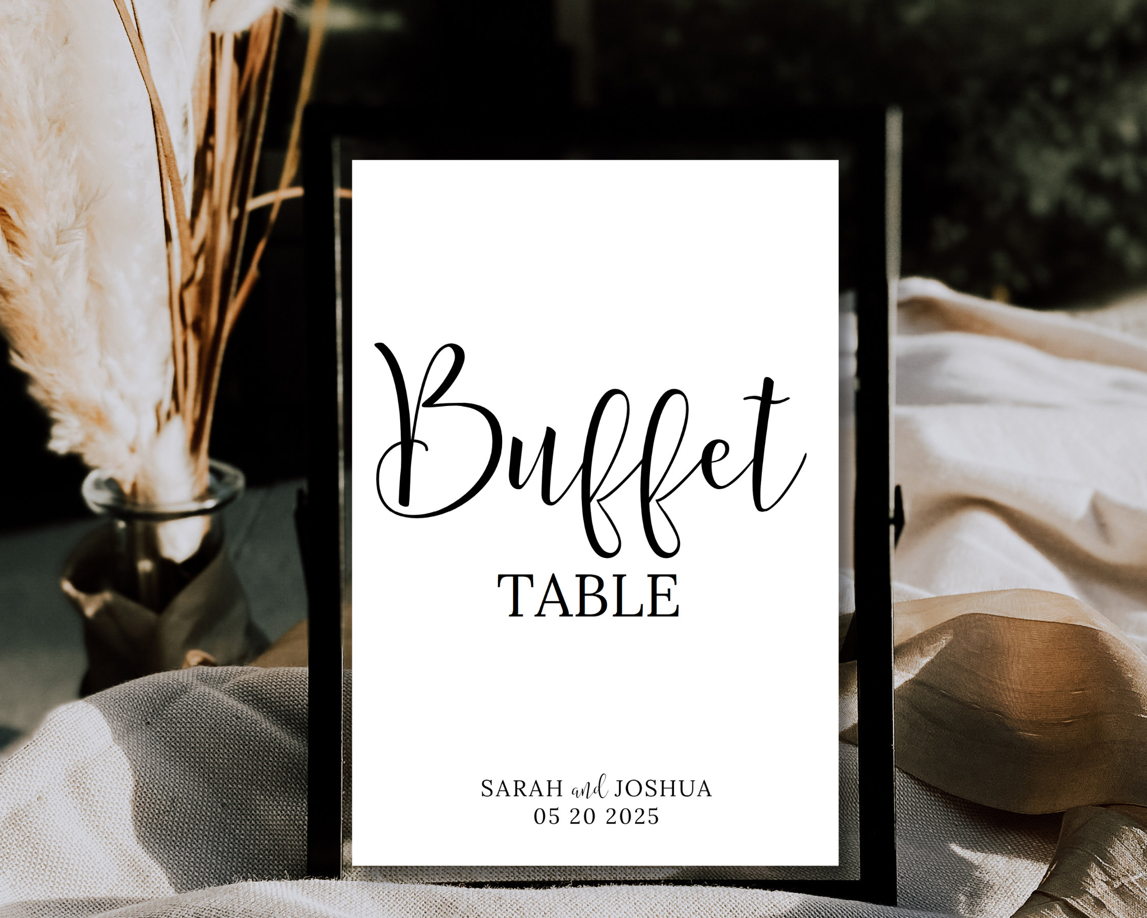 Buffet Sign Template Wedding Reception Buffet Sign Instant Download ...