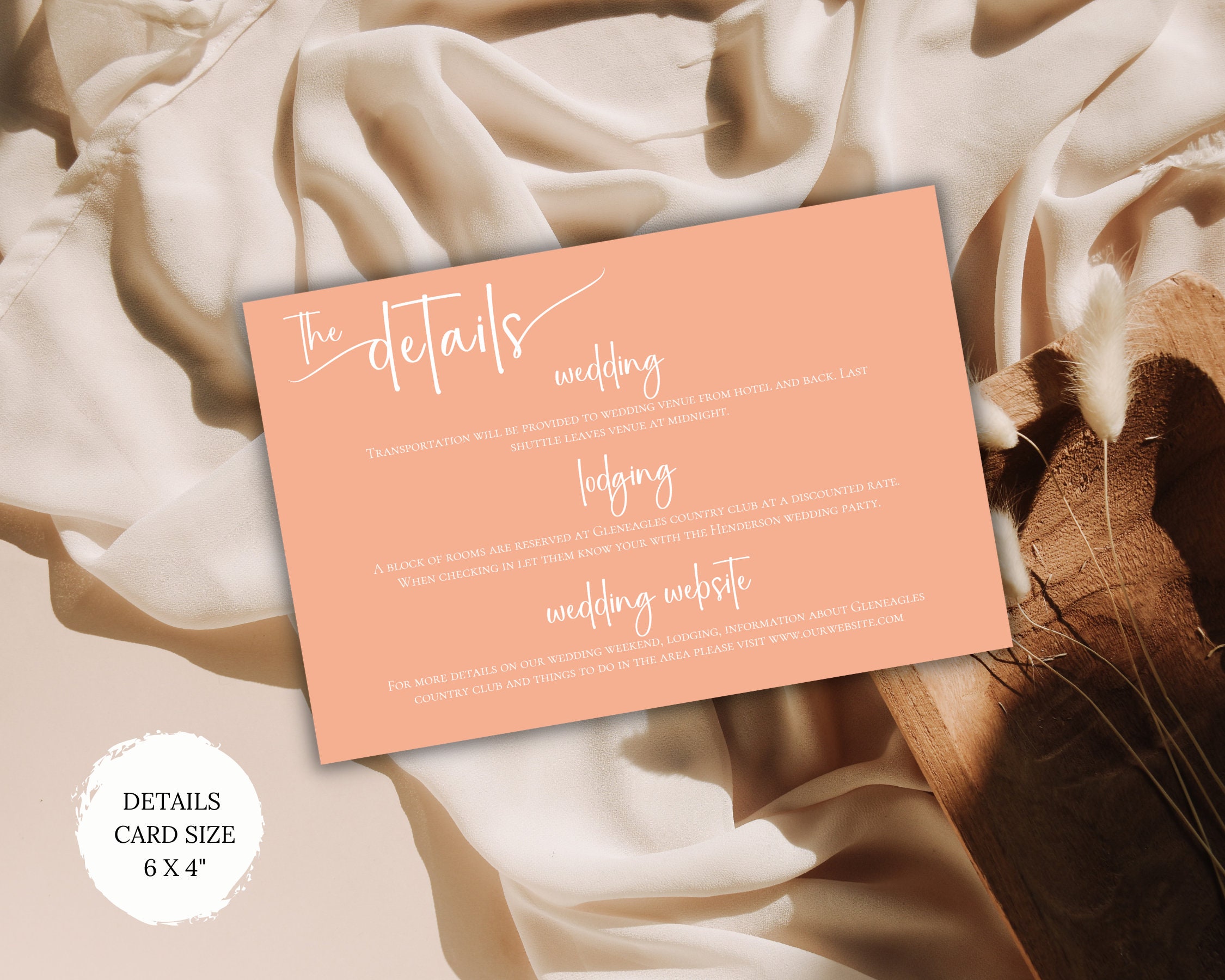 Modern Floral Wedding Invitation Template Kindly Reply Card Details ...