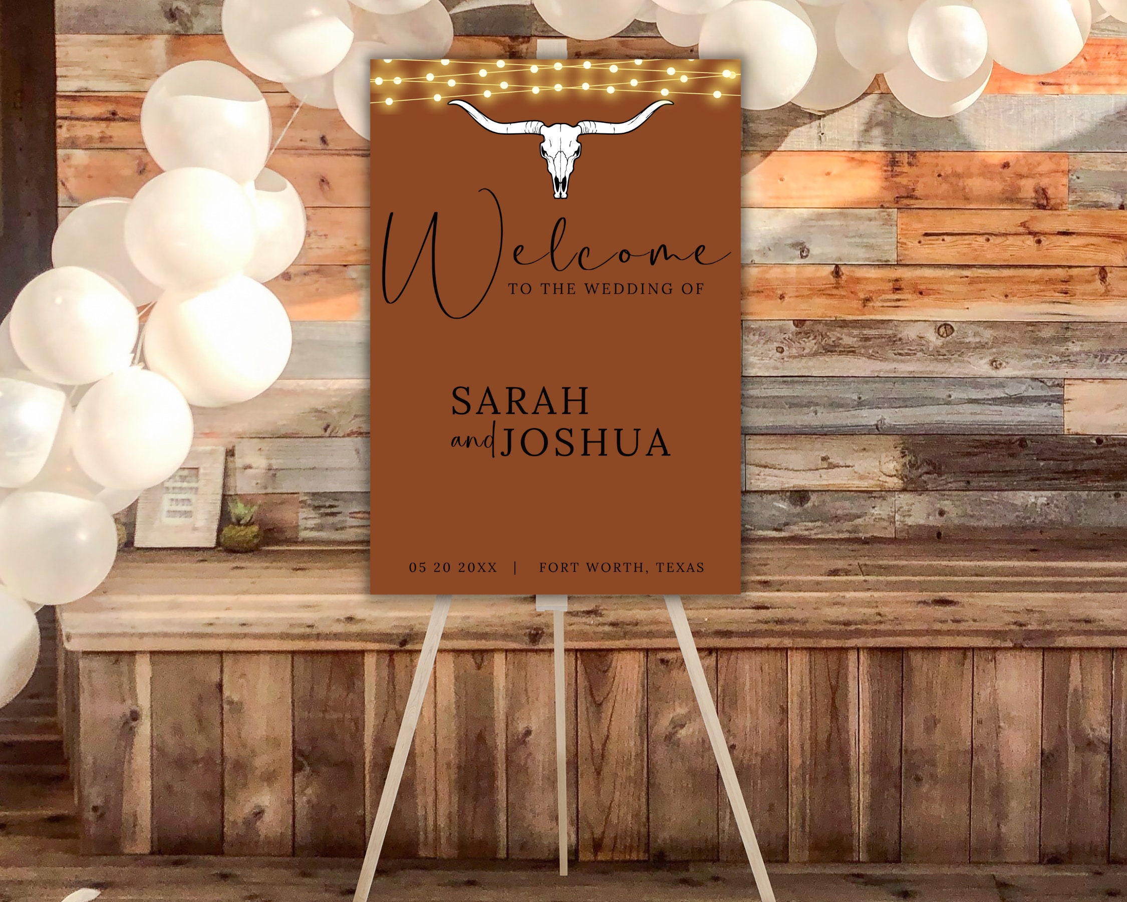 Western Wedding Welcome Sign Template Wedding Welcome Sign Printable ...