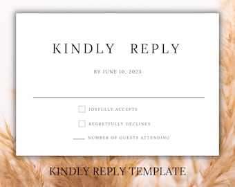 RSVP Template - Etsy