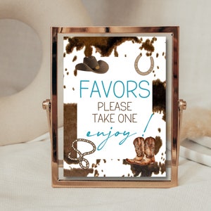 Western Birthday Party Table Signs Template Cowboy Party Signs First ...