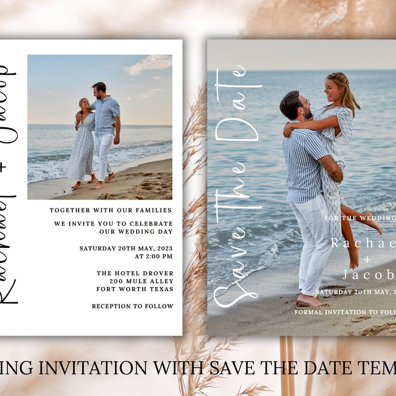 Beach Wedding Invite - Etsy