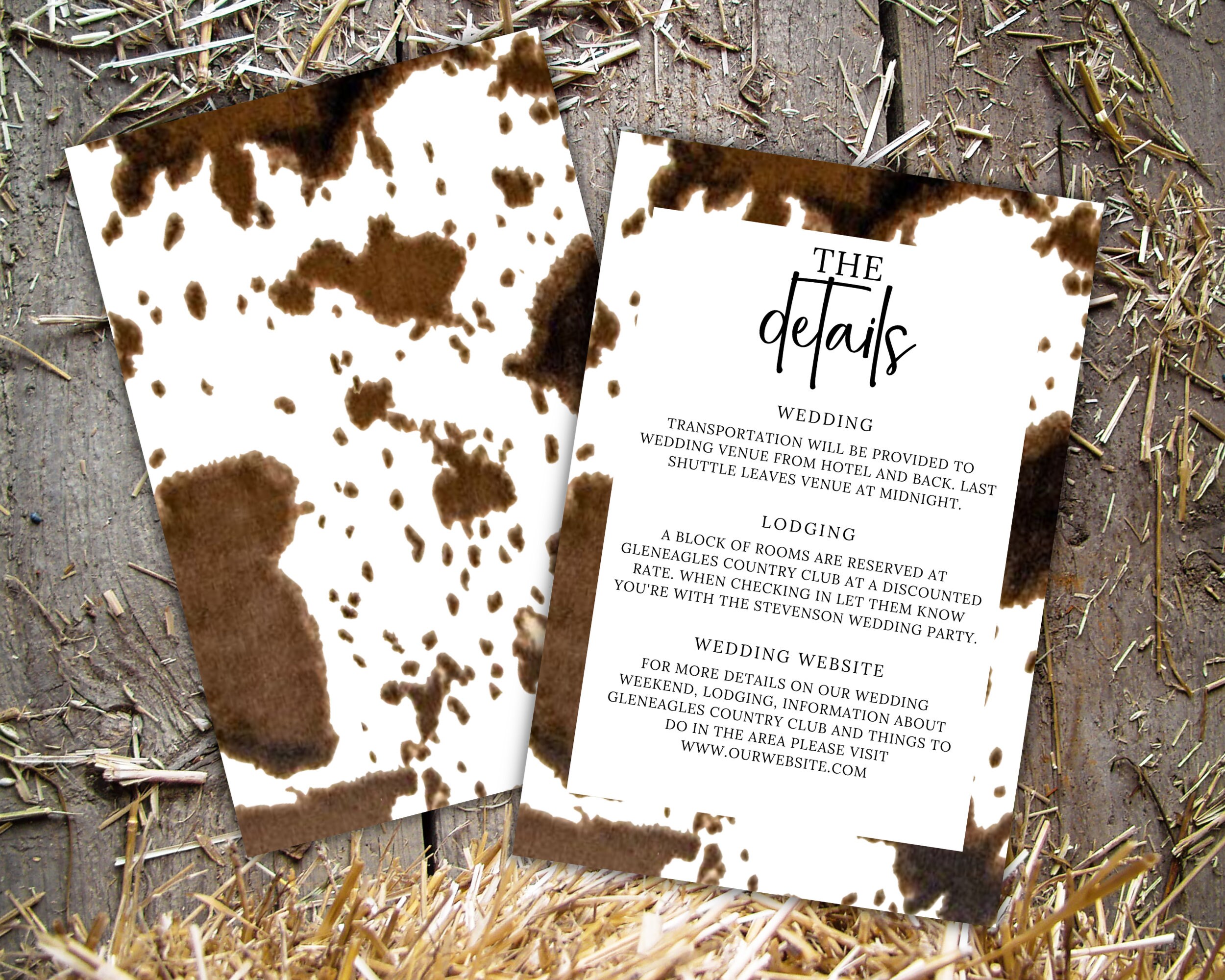 Western Wedding Invitation Set Template Photo Cowboy Wedding Invites ...