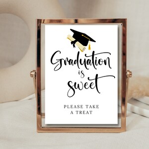 Graduation Party Signs Class of 2025 Table Signs Graduation Cards and ...