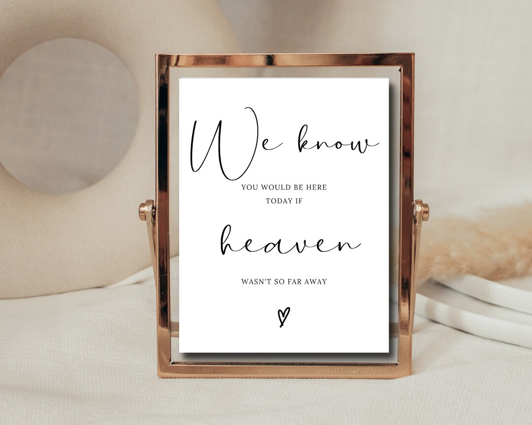 Wedding Decorations Table Signs Template Wish You Were Here Sign ...