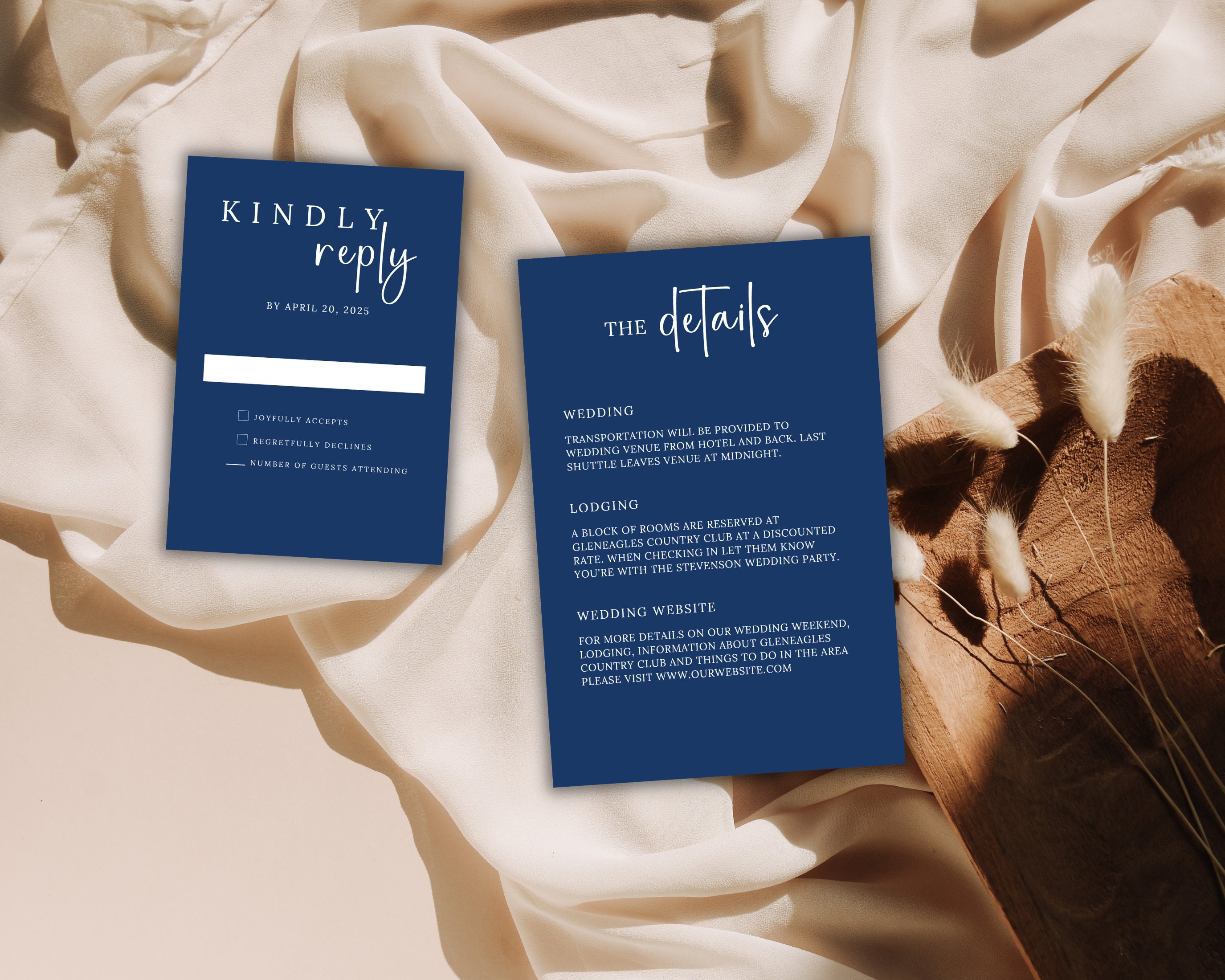 Blue Wedding Invitation Template Navy Blue Wedding Invites Modern ...
