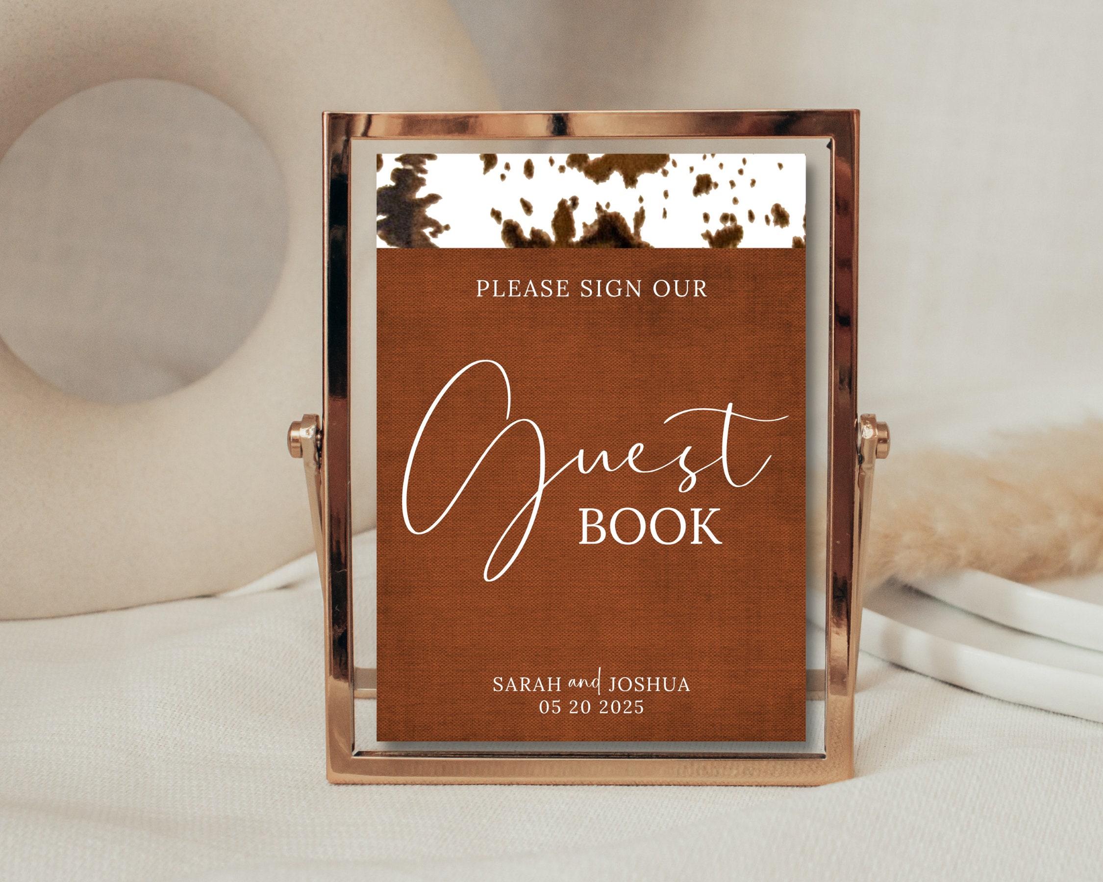 Wedding Reception Signs Template Sign the Guest Book Sign Wedding ...