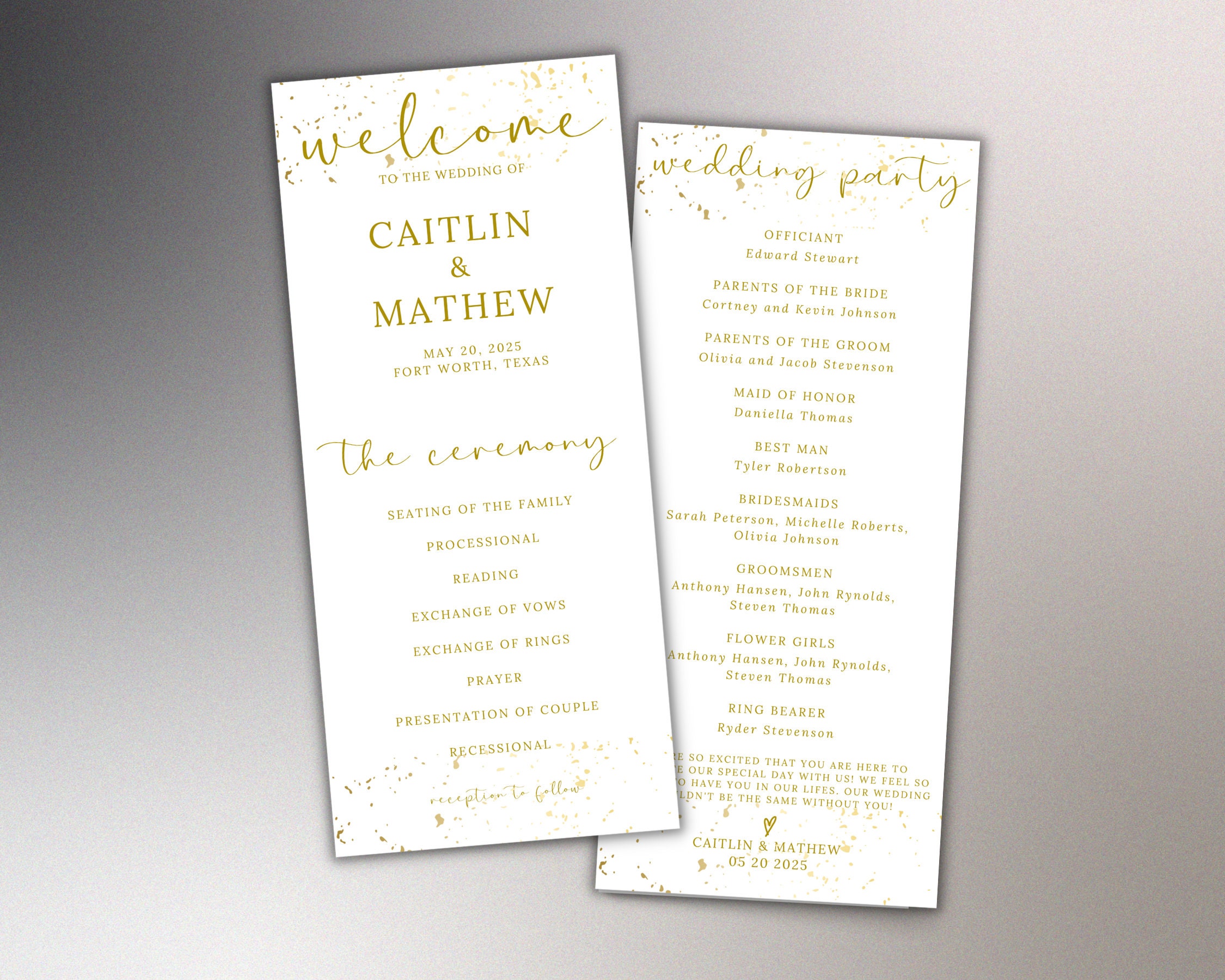 Minimalist Wedding Program Template Editable Wedding Ceremony - Etsy