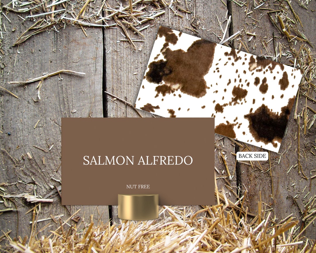 Country Western Wedding Buffet Card Template Wedding Buffet Card Labels ...