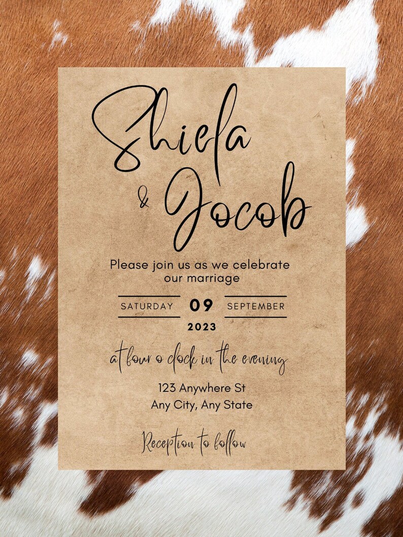 Country Wedding Invitation Stationary Wedding Bundle Wedding Invitation ...