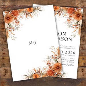 Country Wedding Invitation Set Rustic Floral Wedding Invitations Cowboy ...