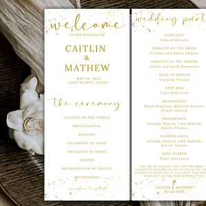 Minimalist Wedding Program Template Editable Wedding Ceremony Program ...