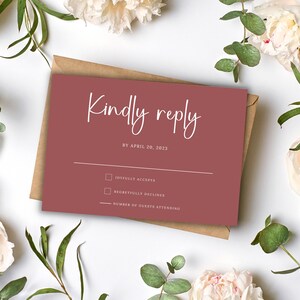 Kindly Reply Card Template Respond to Our Wedding Card Rsvp Card ...