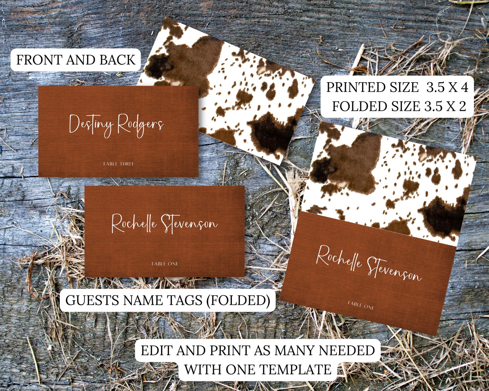 Country Western Wedding Reception Menu Template Wedding Reception ...