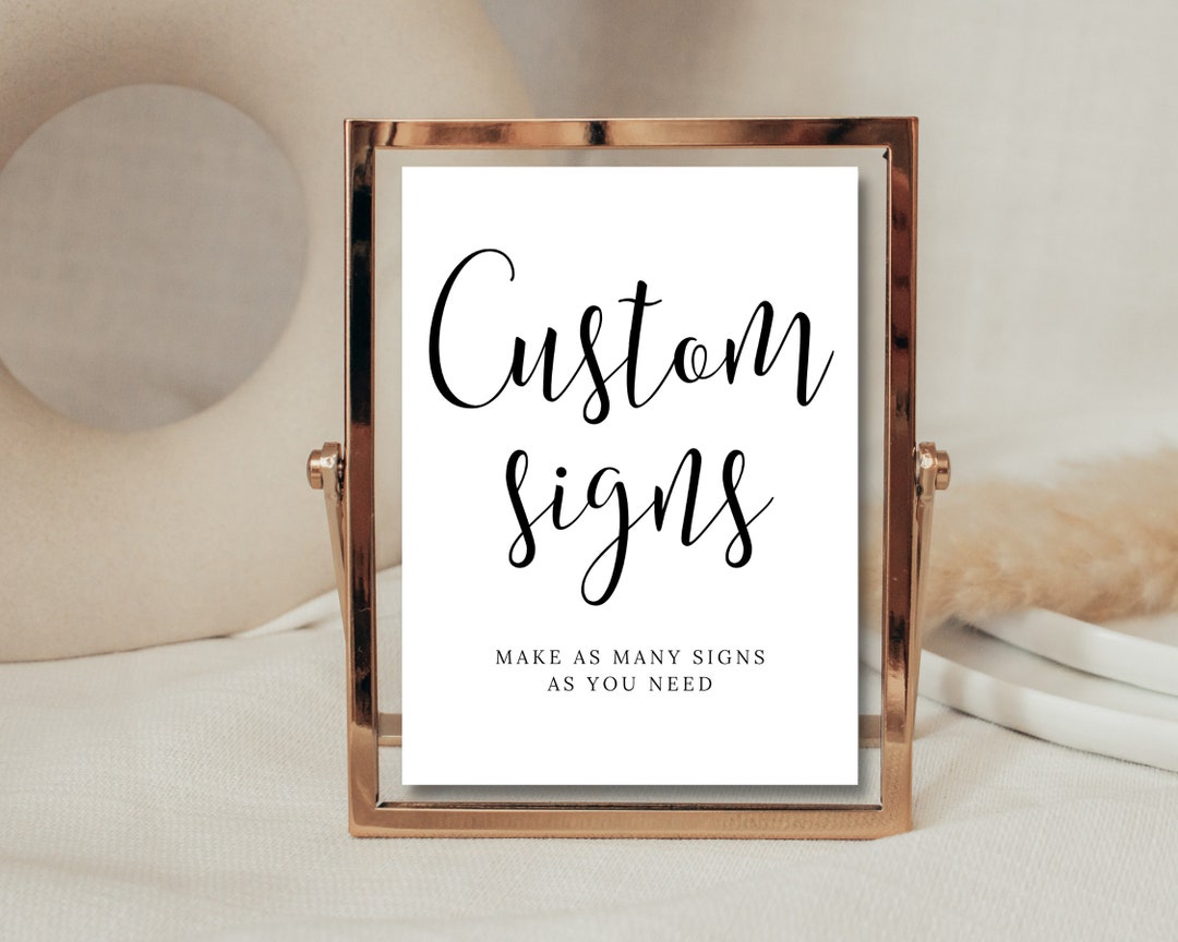 Custom Sign Template Make Your Own Sign Template Diy Signs 5x7 - Etsy