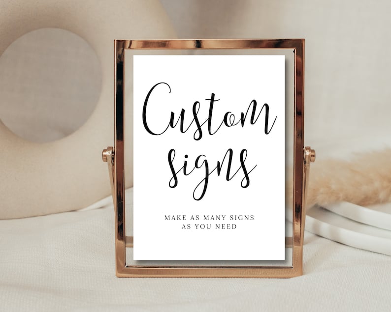 Custom Sign Template Make Your Own Sign Template Diy Signs 5x7 - Etsy