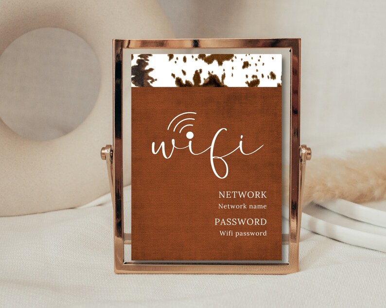 Wifi Access Sign Template Wedding Reception Wifi Password Signs Country ...