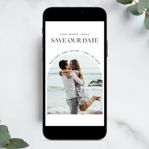 Minimalist Save the Date Text Message Announcement Editable Save the ...